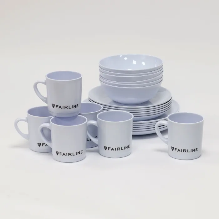 Crockery Melamine 24Pieces New Logo – BATES WHARF MARINE SALES